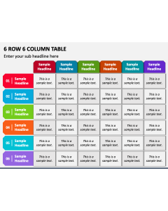 6 Columns 10 Rows for PowerPoint and Google Slides - PPT Slides