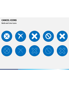 Cancelled Icons for PowerPoint and Google Slides - PPT Slides