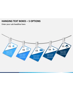5 Options Text Boxes PowerPoint Slide