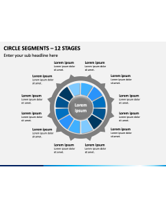 circle with 12 segments template