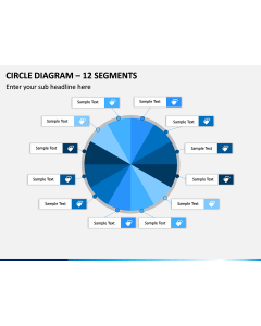 circle with 12 segments template