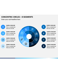 circle with 8 segments template