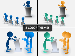 Slideman (3D Man) Communicating PowerPoint and Google Slides Template ...