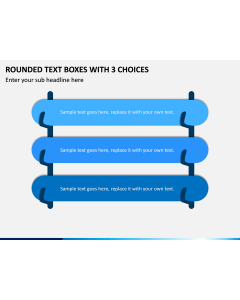 Pole with 3 Text Boxes PowerPoint Slide