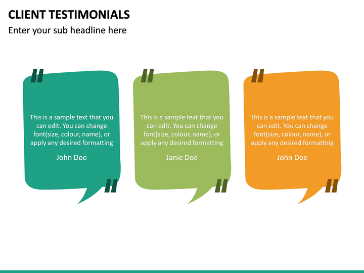 Testimonials PowerPoint Template | SketchBubble