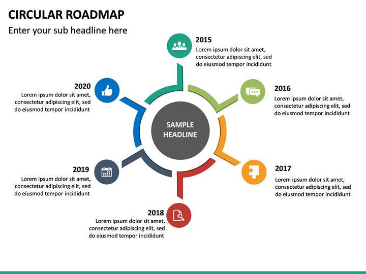 Circular Roadmap PowerPoint Template | SketchBubble