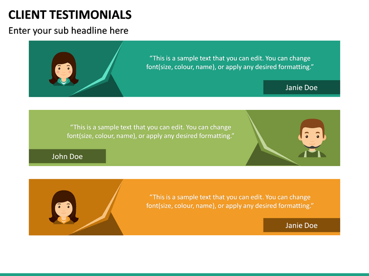 Testimonials PowerPoint Template | SketchBubble