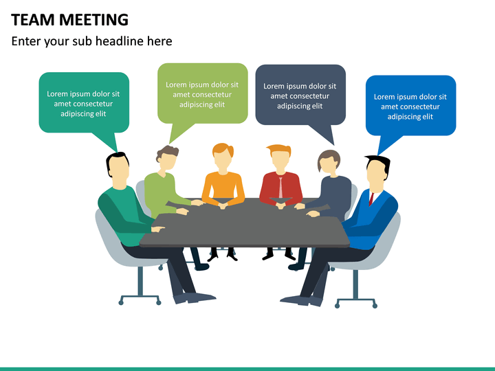 Team Meeting PowerPoint Template | SketchBubble