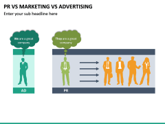 PR Vs Marketing Vs Advertising PowerPoint Template | SketchBubble