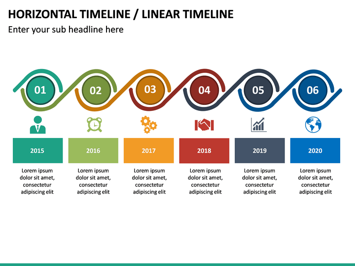 Horizontal Timeline PowerPoint Template | SketchBubble