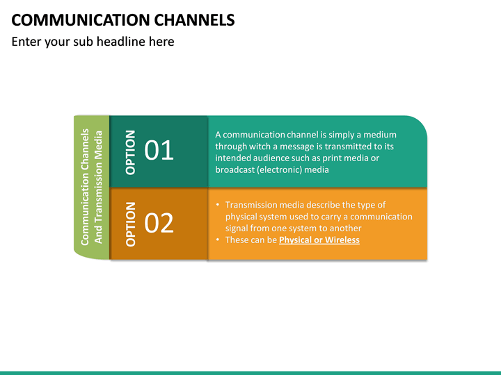 Communication Channels PowerPoint Template | SketchBubble