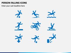 Person Falling Icons for PowerPoint and Google Slides - PPT Slides