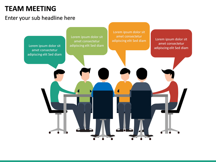 Team Meeting PowerPoint Template | SketchBubble