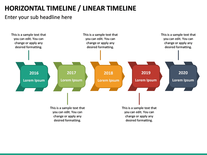 Horizontal Timeline PowerPoint Template | SketchBubble