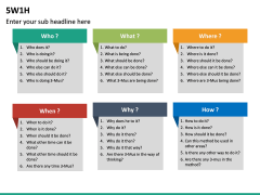 5W1H Model PowerPoint Template | SketchBubble