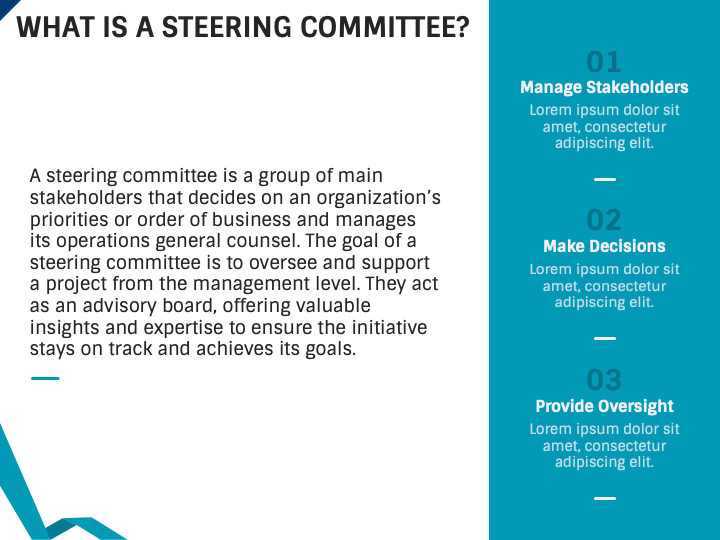 Steering Committee PowerPoint and Google Slides Template - PPT Slides