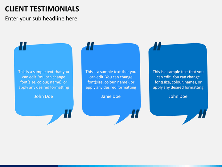 Testimonials PowerPoint Template | SketchBubble
