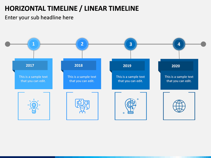 Horizontal Timeline PowerPoint Template | SketchBubble
