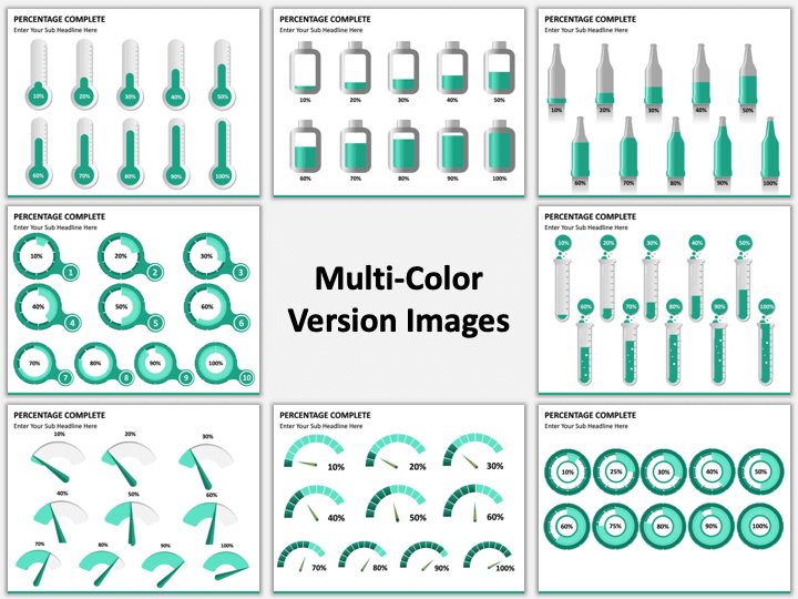 Percentage Complete PowerPoint and Google Slides Template - PPT Slides