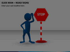 Slide Man (3D Man) - Road Signs for PowerPoint and Google Slides