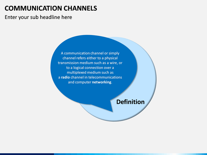 Communication Channels PowerPoint Template | SketchBubble