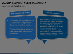 Validity Reliability Generalizability PowerPoint and Google Slides ...