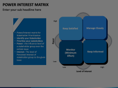 Power Interest Matrix for PowerPoint and Google Slides - PPT Slides
