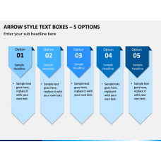 5 Options Text Boxes PowerPoint Slide