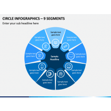 PowerPoint Nonagon - 9 Segments