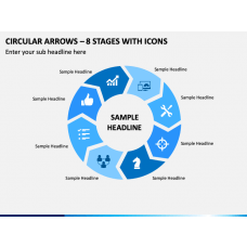 Arrow Path - 8 Stages PowerPoint Slide