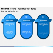 Pole with 3 Text Boxes PowerPoint Slide