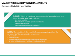 Validity Reliability Generalizability PowerPoint Template | SketchBubble