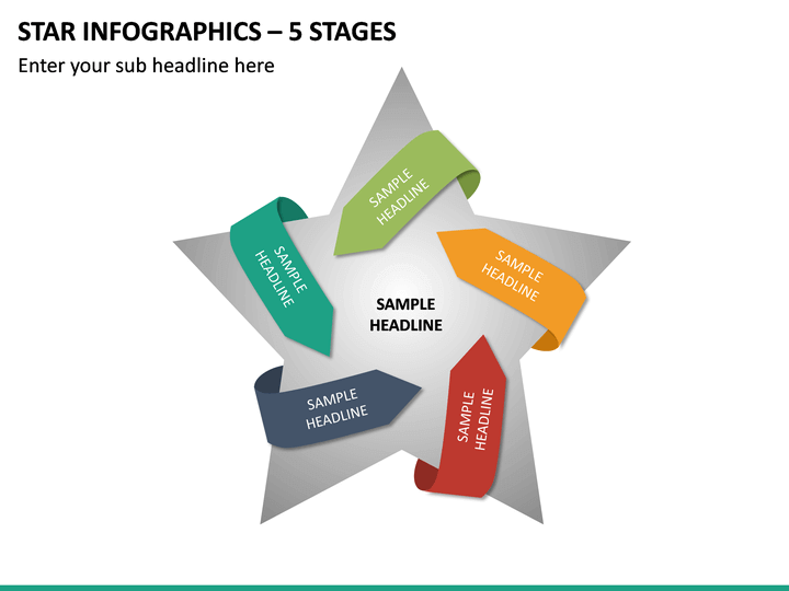 Star Infographics – 5 Stages PowerPoint