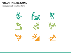 Person Falling Icons for PowerPoint and Google Slides - PPT Slides