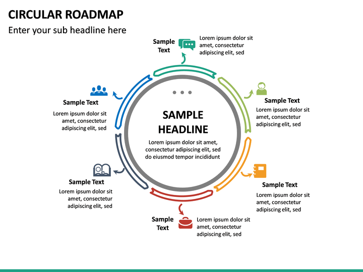 Circular Roadmap PowerPoint Template | SketchBubble