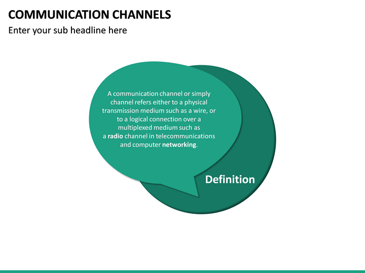 Communication Channels PowerPoint Template | SketchBubble