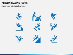 Person Falling Icons for PowerPoint and Google Slides - PPT Slides