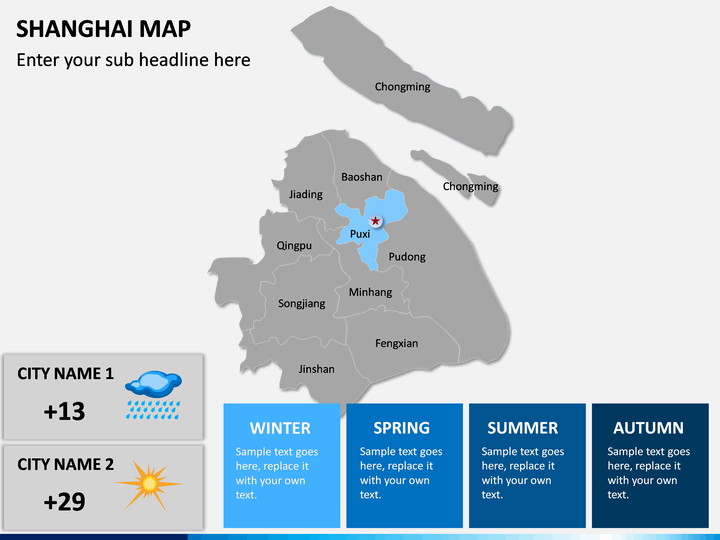 Shanghai Map for PowerPoint and Google Slides - PPT Slides