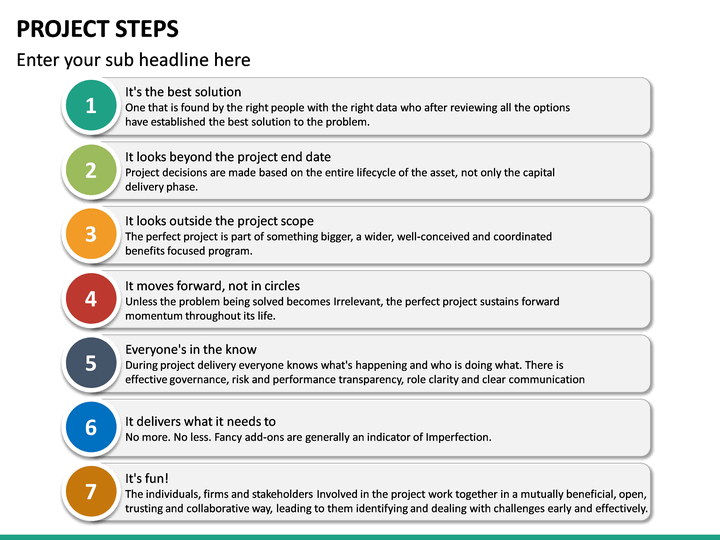 Project Steps PowerPoint Template | SketchBubble