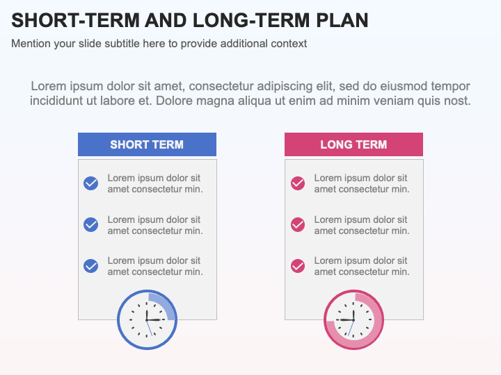Short Term and Long Term Plan PowerPoint and Google Slides Template ...