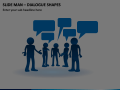 Slide Man (3D Man) - Dialogue Shapes for PowerPoint and Google Slides