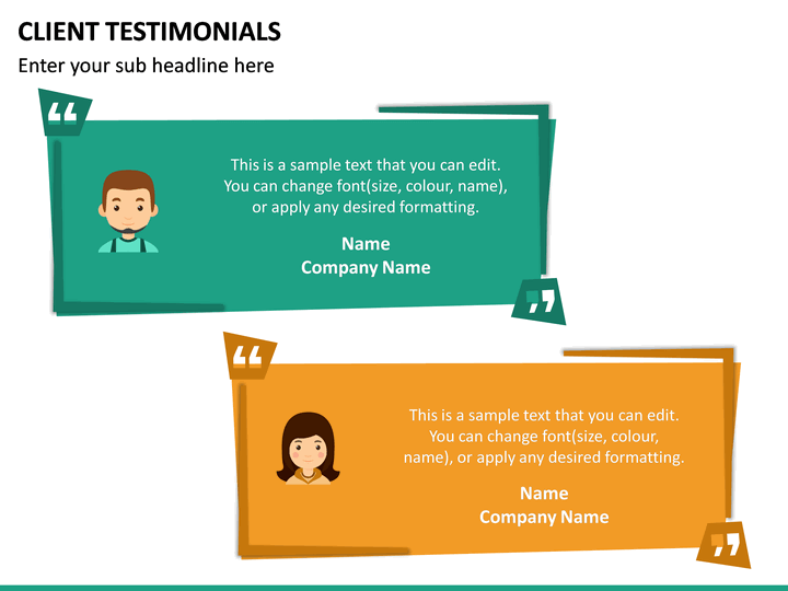 Testimonials PowerPoint Template | SketchBubble