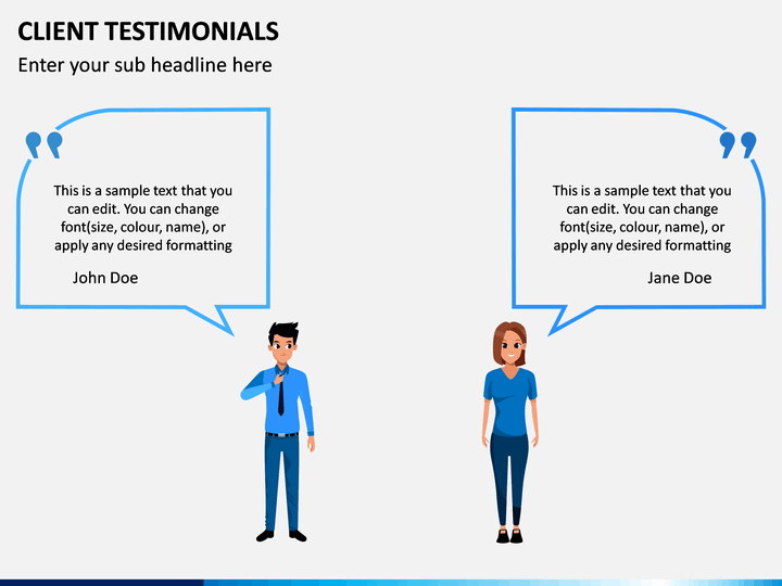 Testimonials PowerPoint Template | SketchBubble