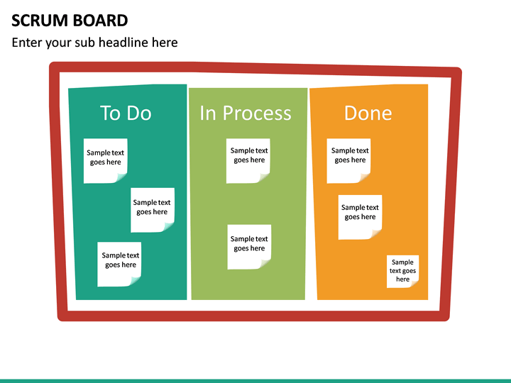 SCRUM Board PowerPoint Template | SketchBubble