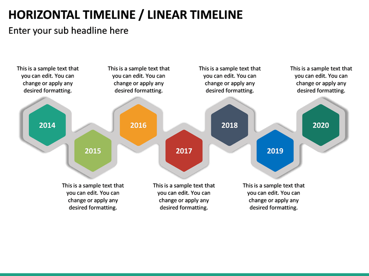 Horizontal Timeline PowerPoint Template | SketchBubble