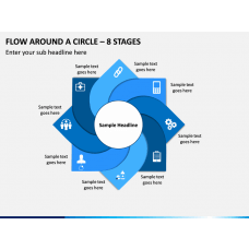 Arrow Path - 8 Stages PowerPoint Slide