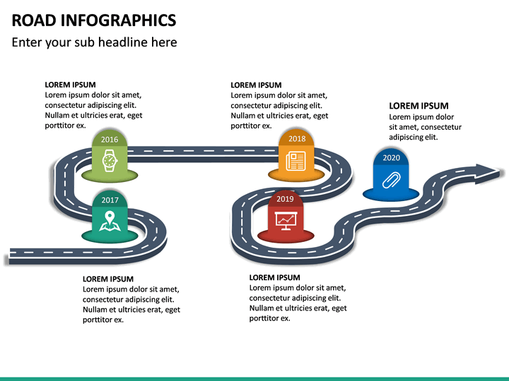 Road Infographics PowerPoint Template | SketchBubble