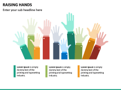 Raising Hands PowerPoint Template | SketchBubble