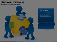 Slide Man (3D Man) - Teamwork for PowerPoint and Google Slides