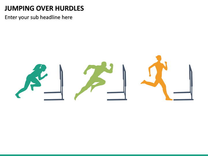 Jumping Over Hurdles PowerPoint and Google Slides Template - PPT Slides